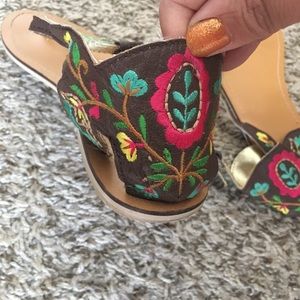 Old Navy | Shoes | Boho Embroidered Sandals | Poshmark